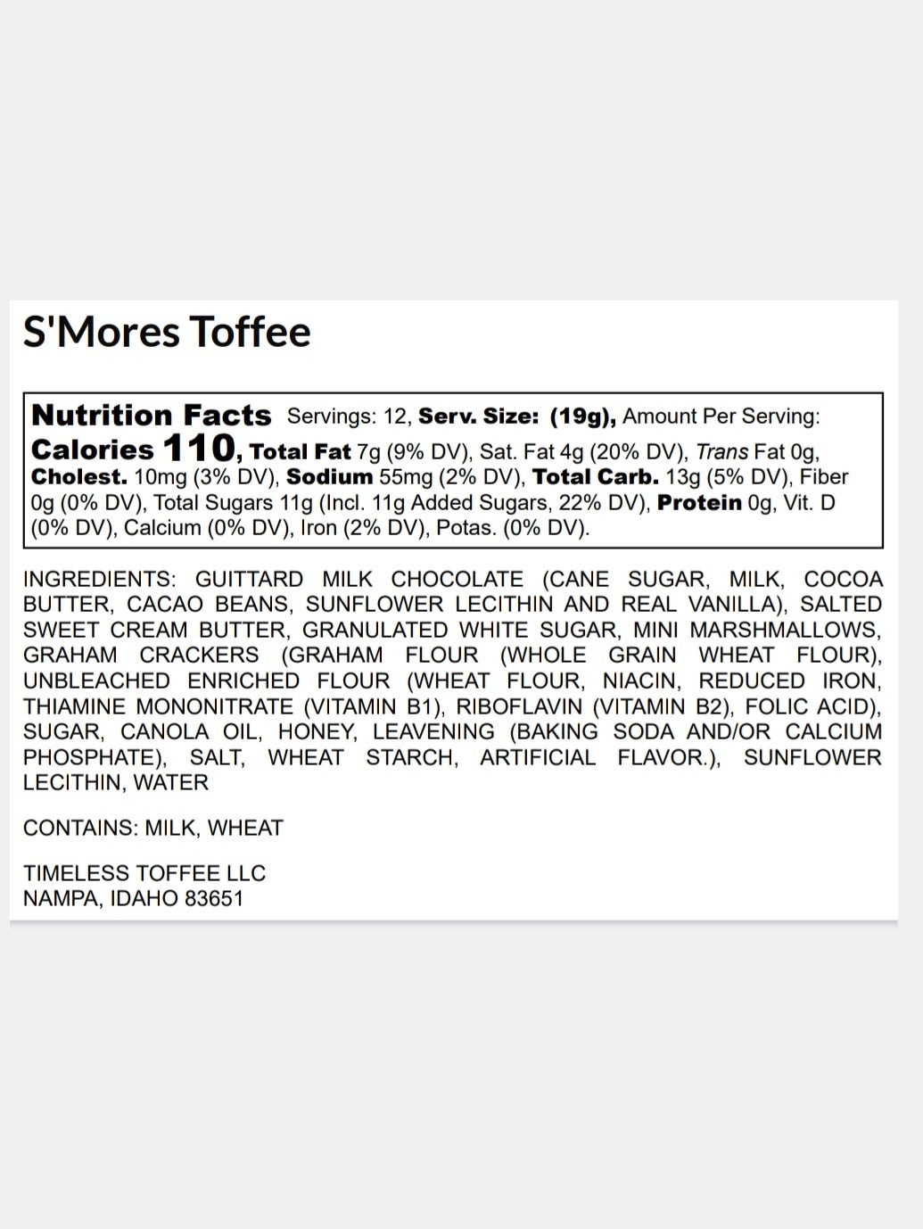 Timeless Toffee Gourmet American Toffee Varieties | Timeless Toffee LLC